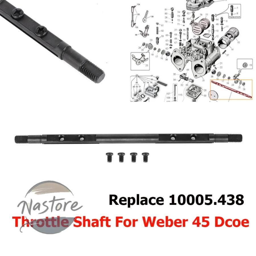 キャブレター スロットルシャフト交換 ウェーバー45 DCOE適合 10005.438 4個 : NASTORE - 通販 - Yahoo!ショッピング