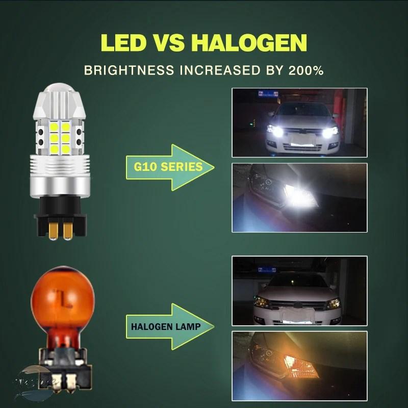 【並行輸入品】CANBUS PW24W PW16W 12181NA 12174 車 LED DRL デイタイム ランニングランプ ホワイト ...