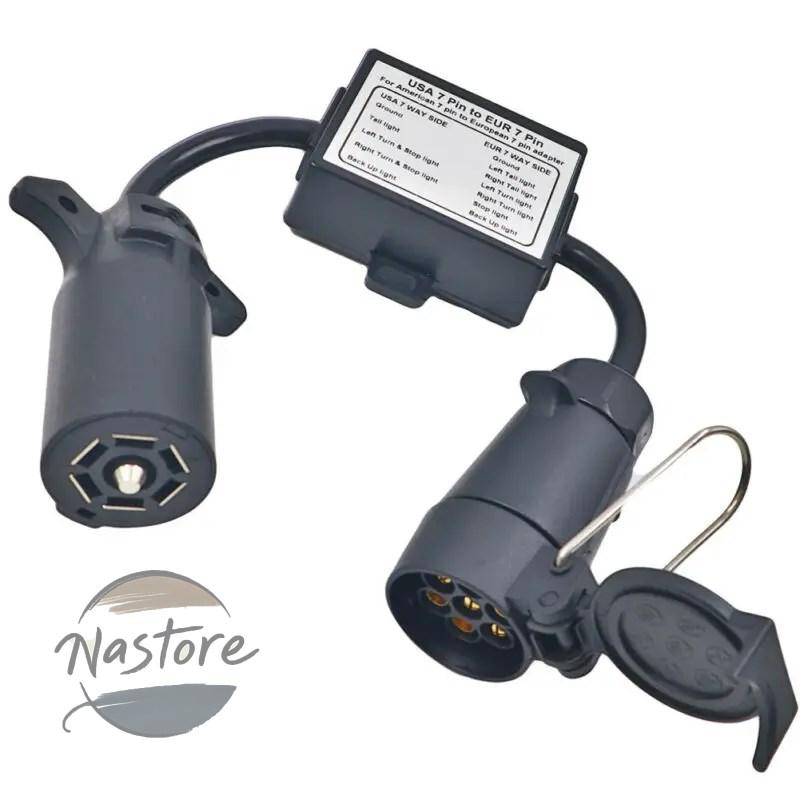 米国EU光変換器米国車両7極RVブレードソケットヨーロッパトレーラーEU7ピン丸型プラグ : NASTORE - 通販 - Yahoo!ショッピング