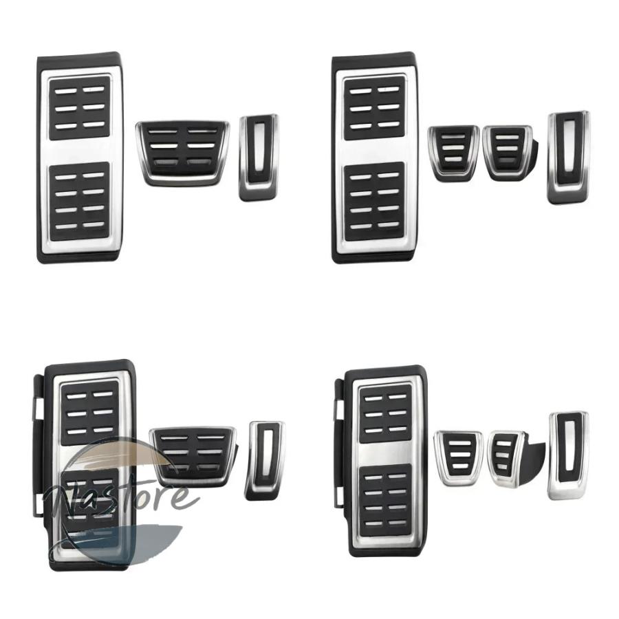 左ハンドル アウディ ペダルカバー フットレストパッド ステンレス部品 A3 8V Q2 SQ2 TT S1 A1 Q3 TTS RS3 2017 2024 AT MT : NASTORE ...