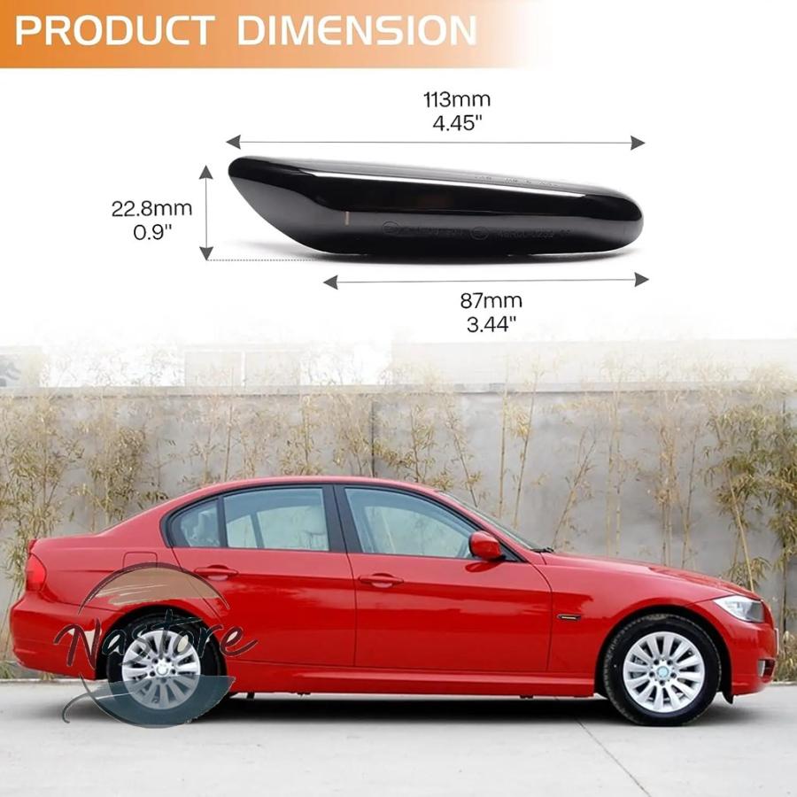 BMW用LEDダイナミックサイドマーカー ウィンカーライト シーケンシャルシェード エラーし E90 E91 E92 E93 E60 E87 E82 E46 2個 : NASTORE - 通販 ...