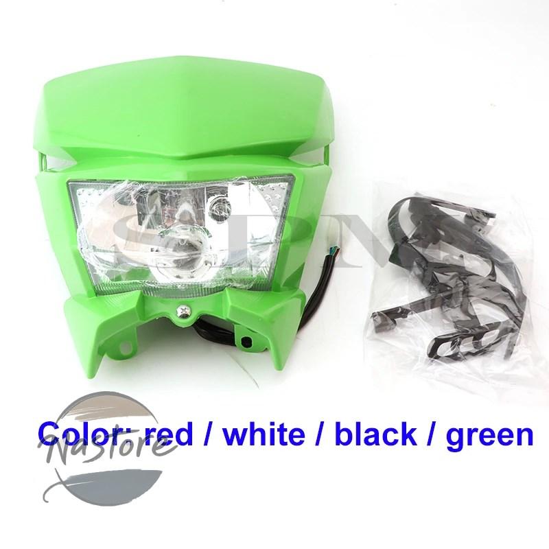 kawasaki カワサキ KMX KX KLX KLR KLE ZZR KDX 110 125 140 250 300 450 WR オフロードスポーツ ヘッドライト フェアリング ...