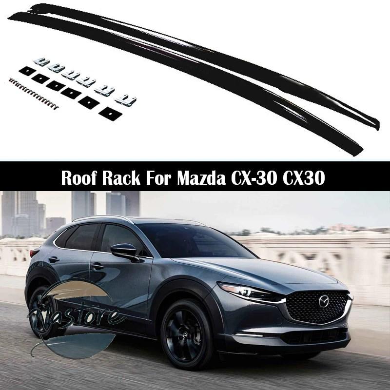 OEM スタイルルーフラックマツダ CX-30 CX30 2020-2024 レールバーキャリアキャリアバートップクロスバーラックレールボックス合金 : ac12301947 ...