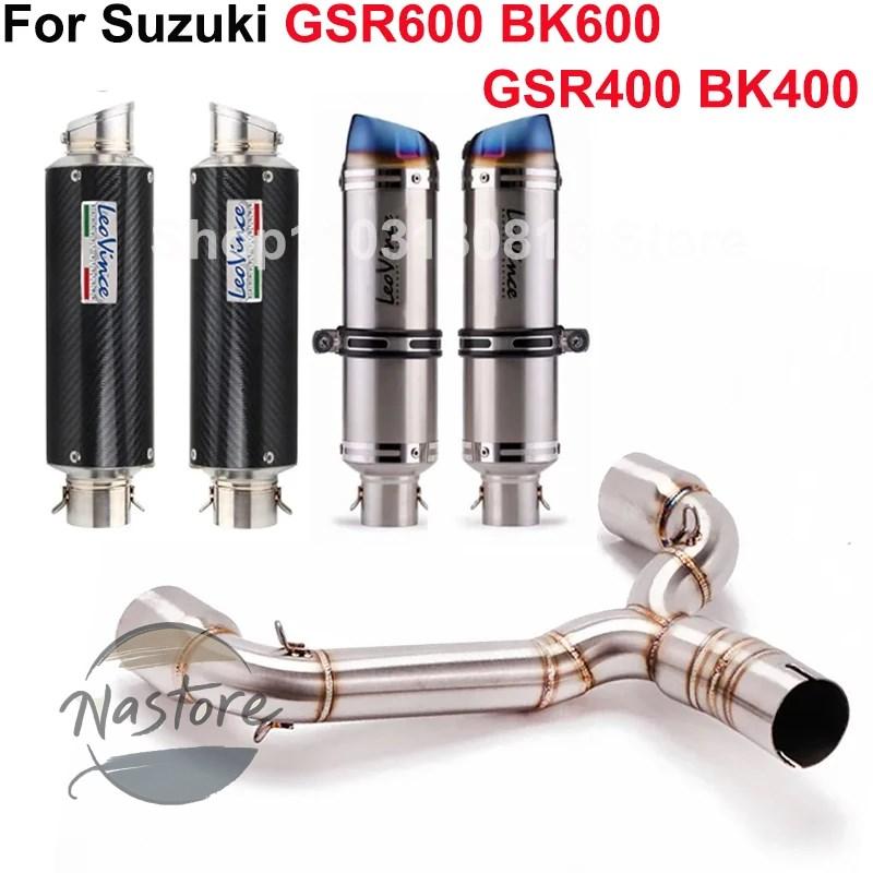 スズキ suzuki バイク マフラー 部品 カスタムパーツ アクセサリー gsr400 gsr600 bk400 bk600 スリップオン 排気エスケープ ミドルリンクパイプ モト カーボン ...