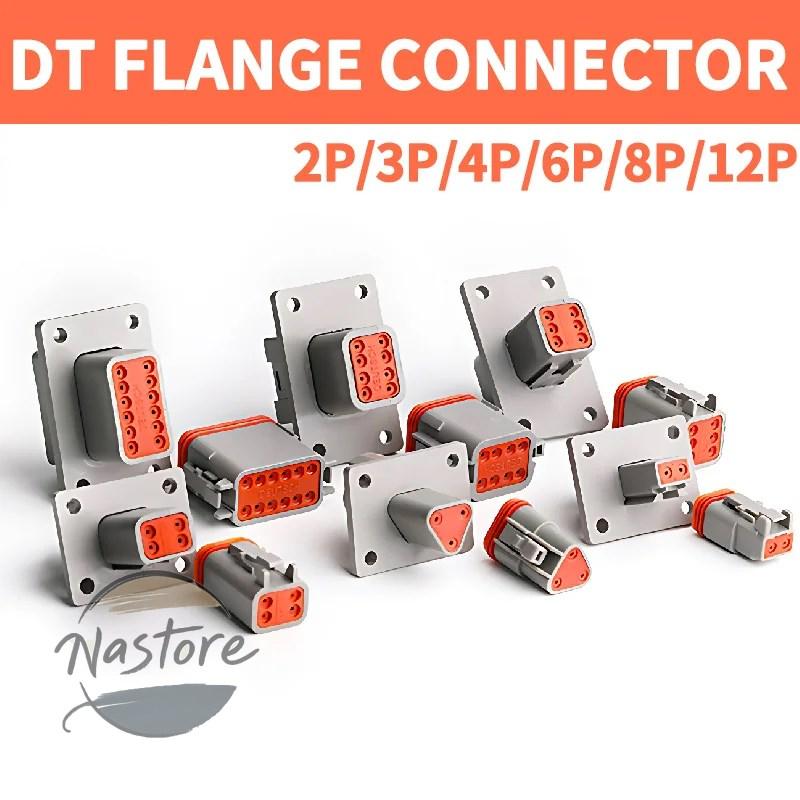 DEUTSCH DTシリーズ フランジコネクタ IP68 | 商 車ワイヤーハーネス 22-16AWG 密閉プラグ DT06-2S/DT04-2P-L012 : NASTORE - 通販 ...