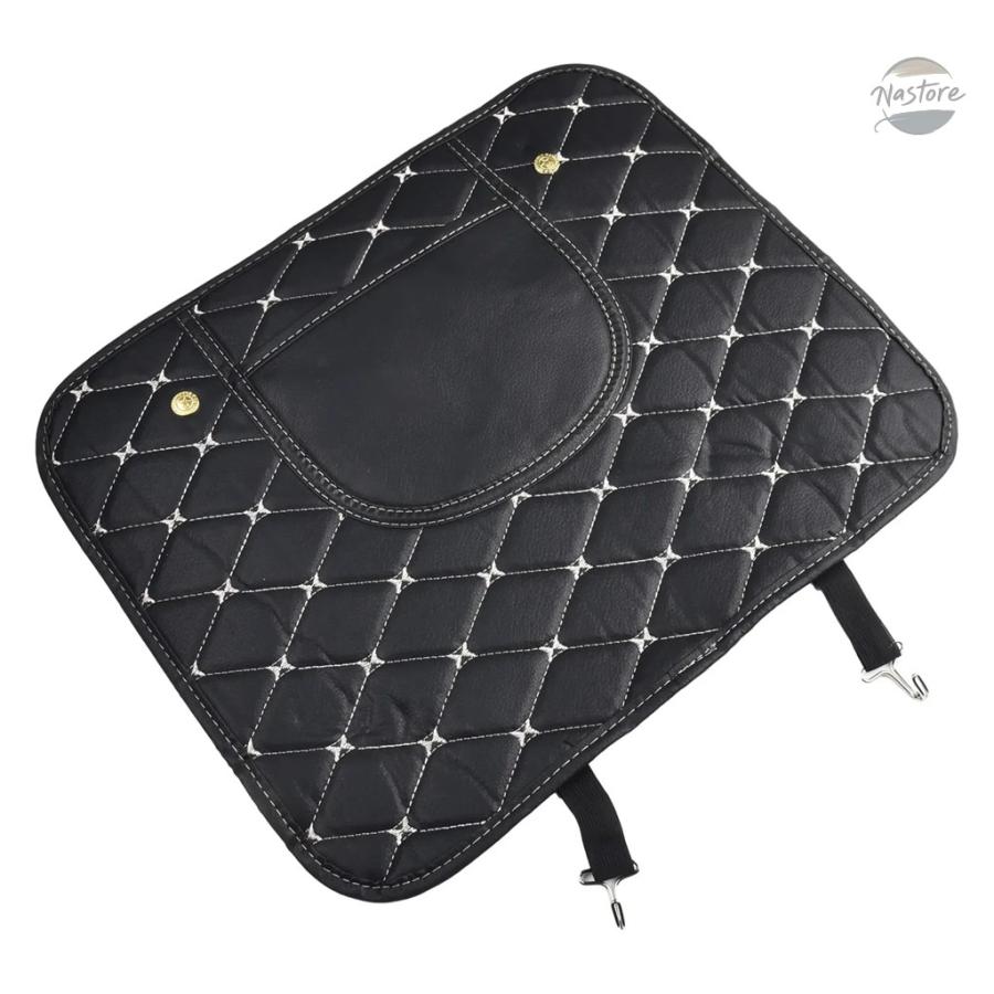 【並行輸入品】CAR SEAT BACK KICK MAT CAR ANTI-KICK PAD 45CM*36CM WHITE LINE PU ...