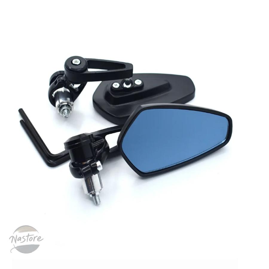 【並行輸入品】KTM バイク 2pcs 7/8インチ 22mm mirrors bar end blue glass rear view ...