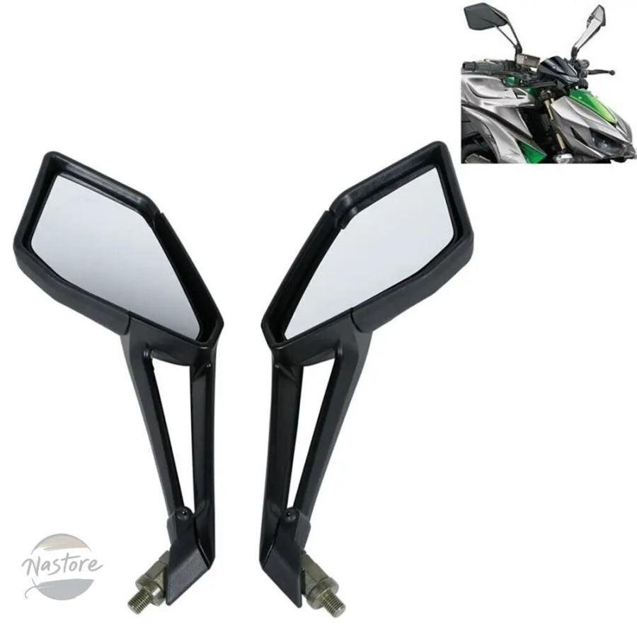 【並行輸入品】z1000 カワサキ バイク black pair rear view mirrors 2014 2021 2015 20 ...