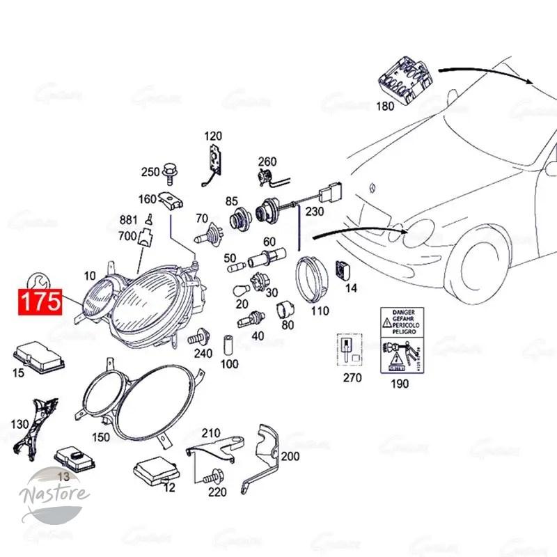 並行輸入品 w211 ヘッドライト リペアキット ブラケット 2118201314 2118201414 メルセデス カスタムパーツ 部品 ...