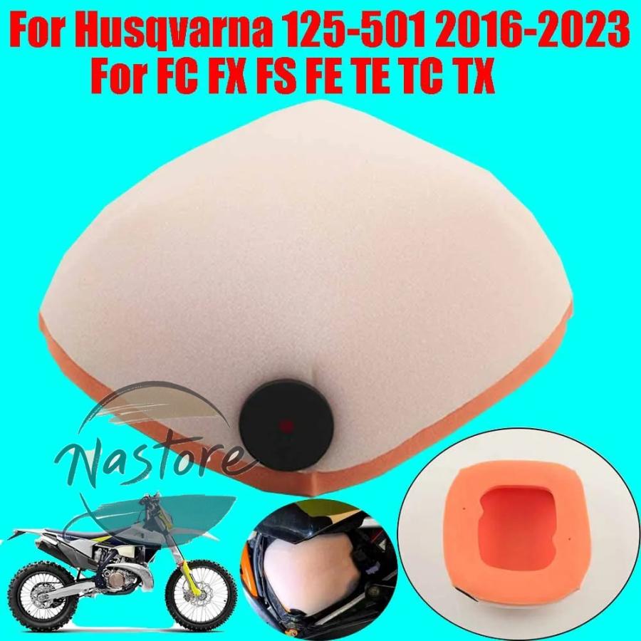 モトクロス エアフィルタークリーナーハスクバーナ FC FX FS FE TE TC TX 125 150 250 300 300I 350 450 501 TE300 2016 2023 ...