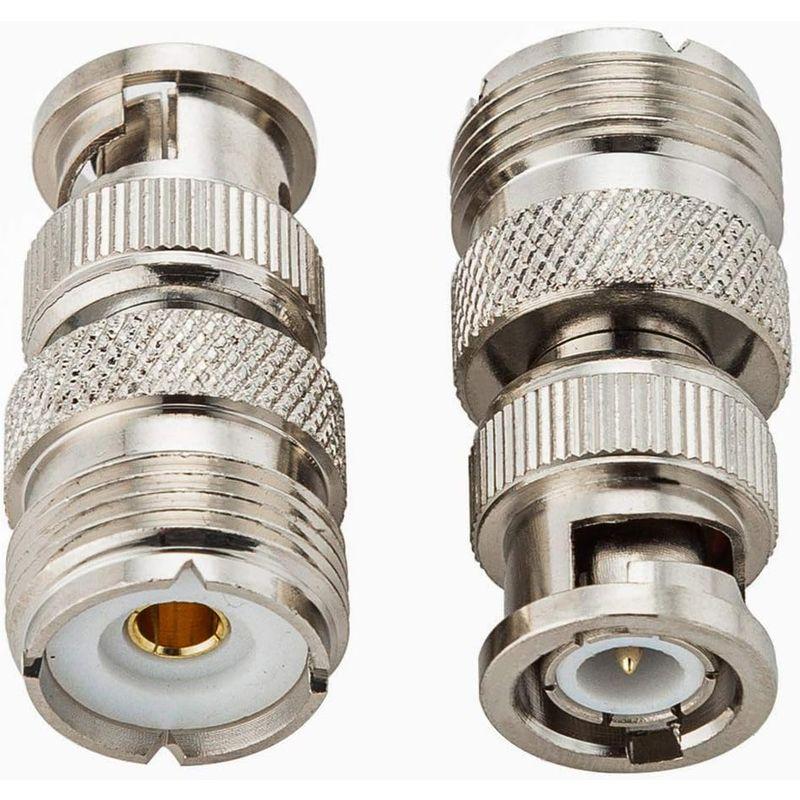 BNC M型 変換 コネクタ 2個 BNCオス-Mメス BNCP-MJ wuernine ハンディ機 アンテナ 無線機など 接続用 同軸アダ :20231003010954-00162 ...