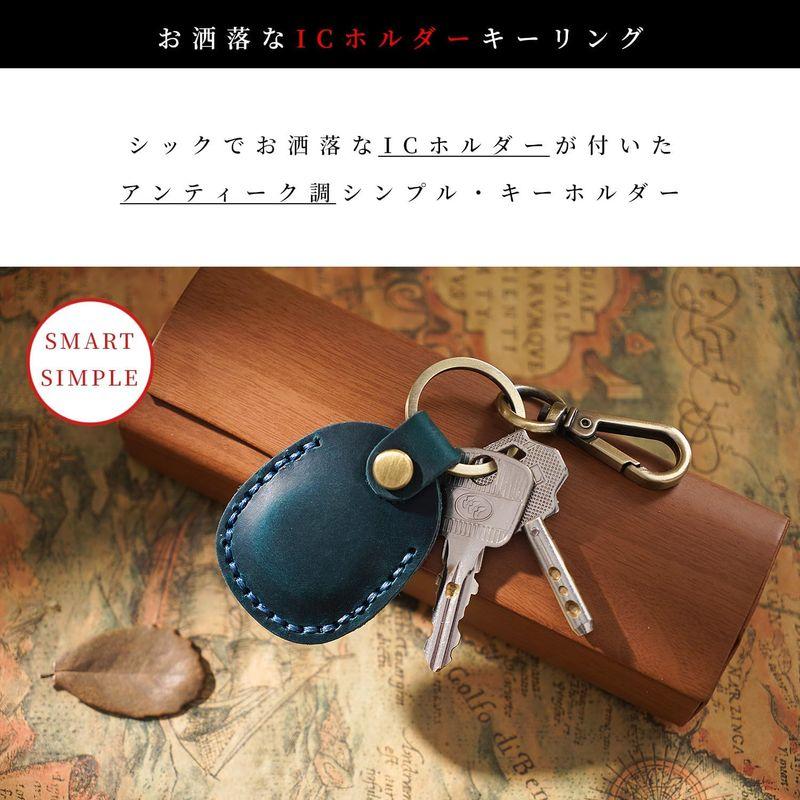 -Libra- キーホルダー AirTag edyコイン QUICPayコイン ケース 本革 ICチップ キーリング (1-ブラック) :20231106092534-00348:ネイティブ ...