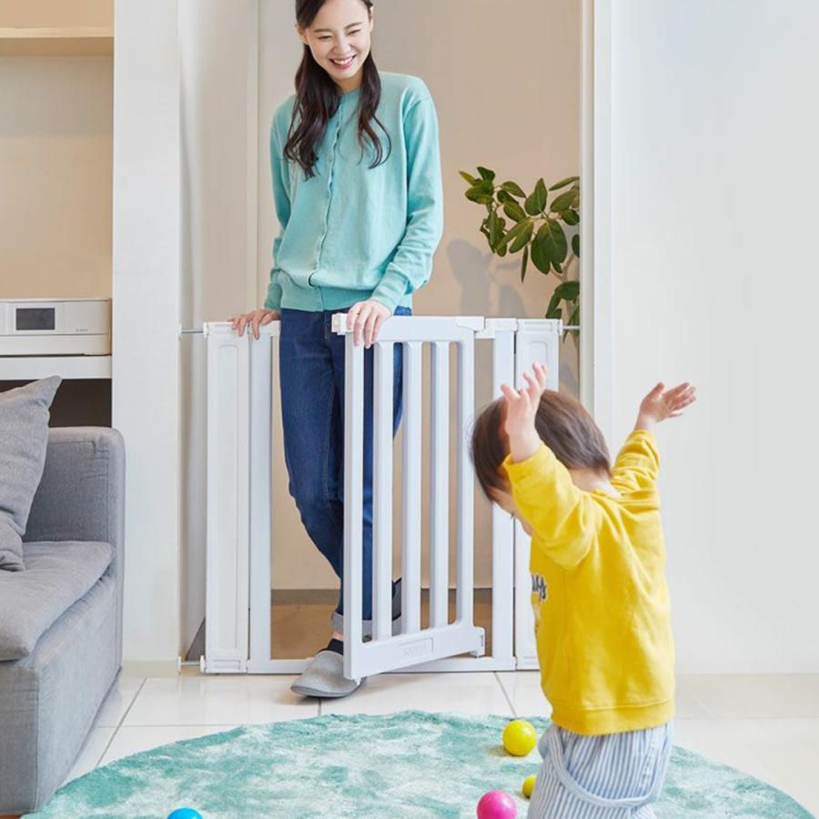 ベビーゲート ベビーセーフティゲート LDK-STYLE 2 追加フレーム2個付 オートクローズ 扉解放 ダブルロック キッチン 階段下 :u733093:ナチュラルベビー Natural ...