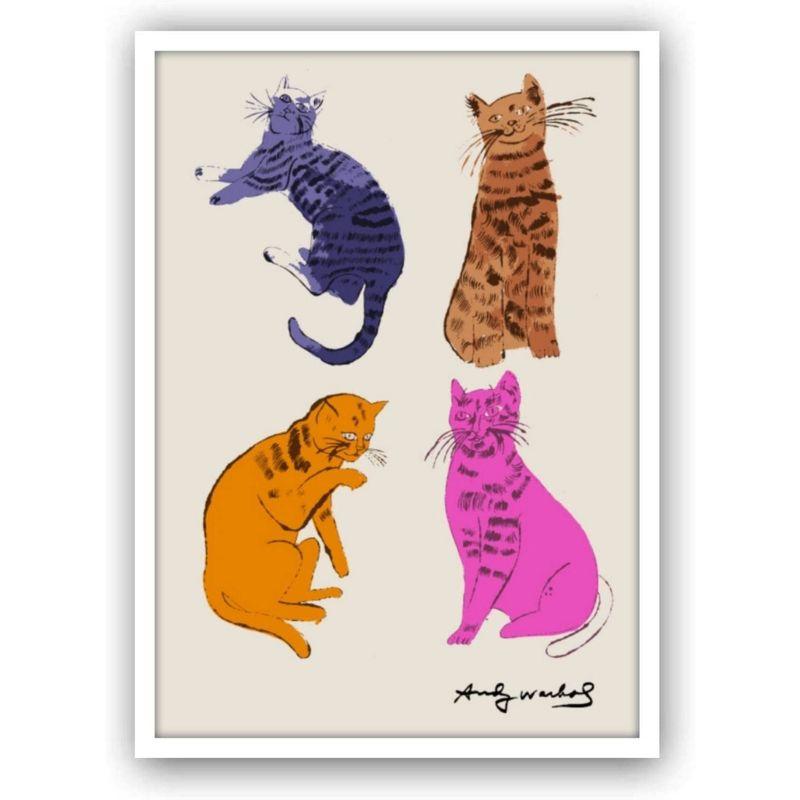 アンディ・ウォーホル ネコの絵 ポスターaoipro (A4サイズ（白フレーム付き）) :20240113221114-01428:nature.yshop - 通販 - Yahoo!ショッピング