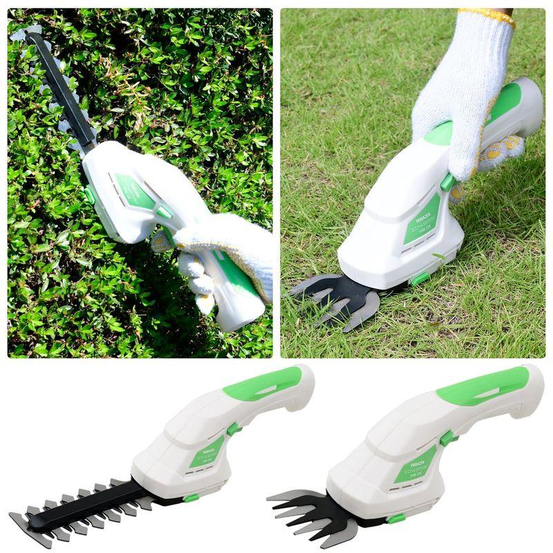 山善 3.6V USB充電式 ミニヘッジバリカンセット 軽量 ヘッジトリマー&バリカン 2Way 生垣 剪定 小型 草刈り 芝刈り YHB- : nature.ystores - 通販 ...