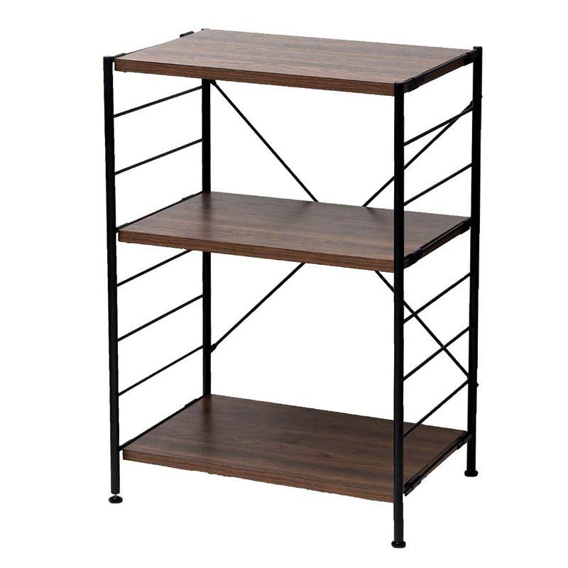 コーナン オリジナル LIFELEX 可動棚ラック60 3段 ブラック/ブラウン 6045-90 幅60 : nature.ystores - 通販 - Yahoo!ショッピング