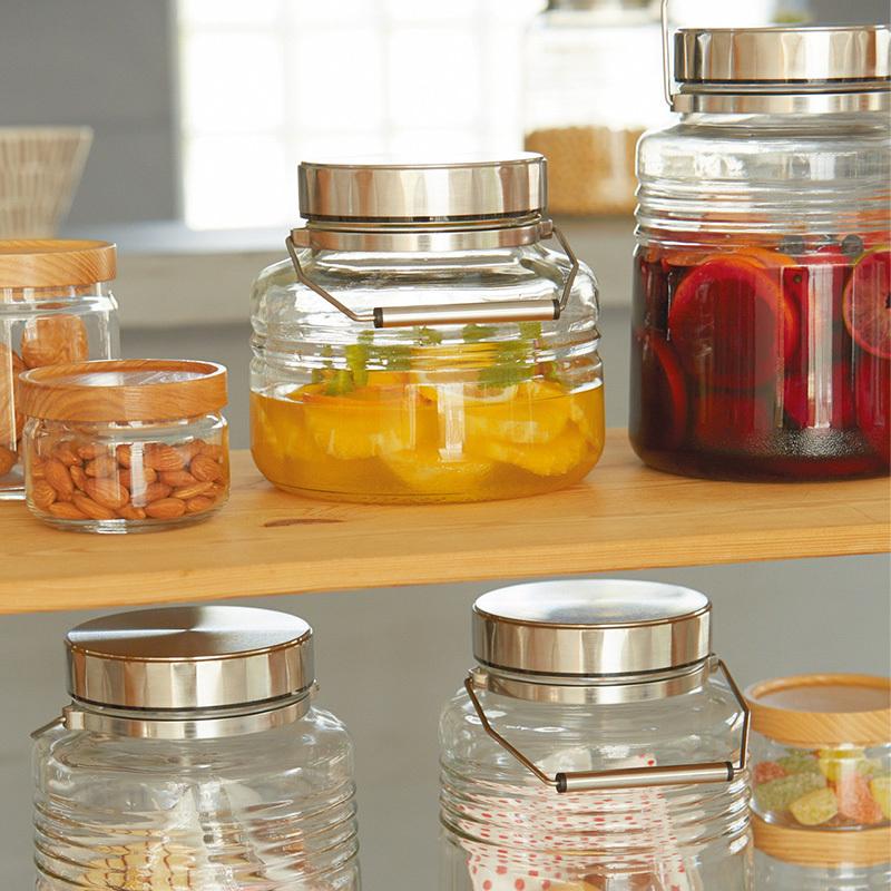 保存瓶 日本製 蓋付 おしゃれ ガラス 保存容器 密閉 ADERIA アデリア MCコンテナー 2L : natu&robe - 通販 - Yahoo!ショッピング