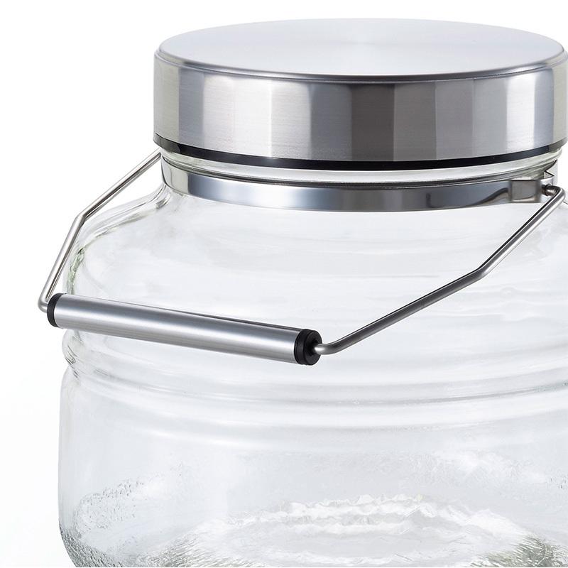 保存瓶 日本製 蓋付 おしゃれ ガラス 保存容器 密閉 ADERIA アデリア MCコンテナー 4L : natu&robe - 通販 ...