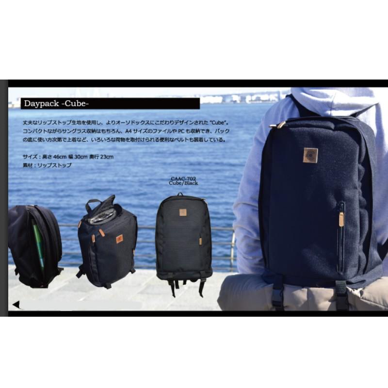 カセット デイパック・バックパック CUBE デイバッグ(サングラス専用ポケット)   BLACK デイパック・バックパック カセット CUBE デイバッグ(サングラス専用