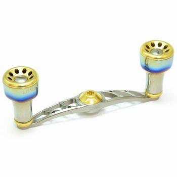 LIVRE リールカスタムパーツ フルコンプ クランク ダイワ用 右巻き  100mm  TIG(チタン×ゴールド) 12/19-22は+P5% 爆買 リールカスタムパーツ LIVRE フルコンプ クランク