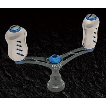 LIVRE リールカスタムパーツ WING(ウイング) ダイワ用  72mm  ガンメタP×ブルーG リールカスタムパーツ LIVRE WING(ウイング) ダイワ用 72mm ガンメタP