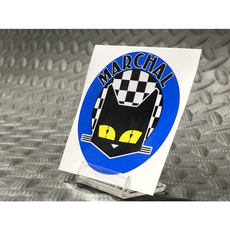 SEV MARCHAL 正規品 マーシャルステッカー 丸型 ブルー 直径64mm 白 黒 青 ブラック ホワイト チェッカー 検 ...