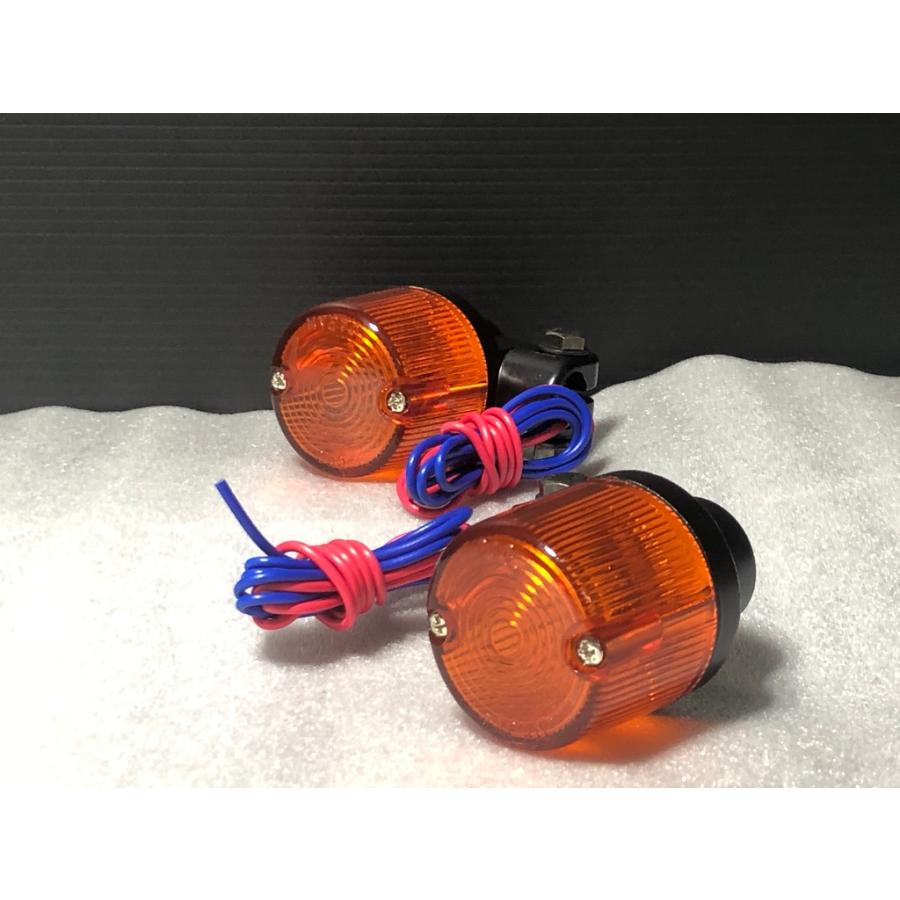 ★高品質★ CGC 千代田 500丸型 Wコード ウィンカー 2個set 黒 橙 ブラック アンバー オレンジ 検）黒 ランプ ヨーロピアン ...