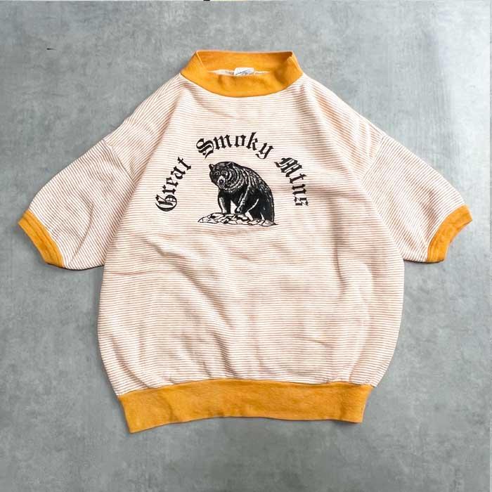 VINTAGE 60'S DIAMOND G FLOCKY PRINT SHORT SLEEVE BORDER SWEAT SHIRTS ...