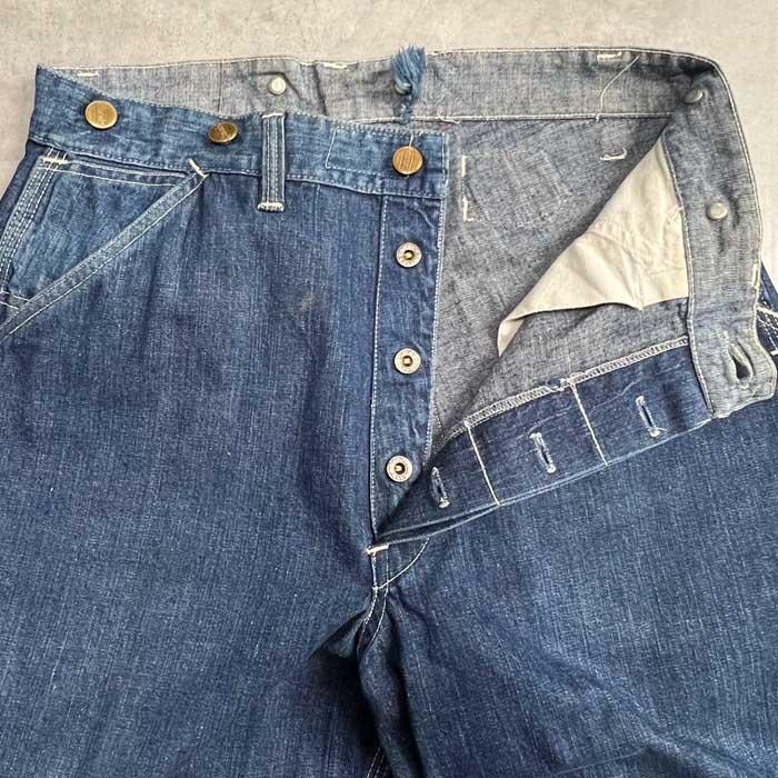 30-40'S HERCULES Buckle Back Denim Painter Pants W31/L30 30-40'S HERCULES Buckle Back Denim Painter Pants W31/L30