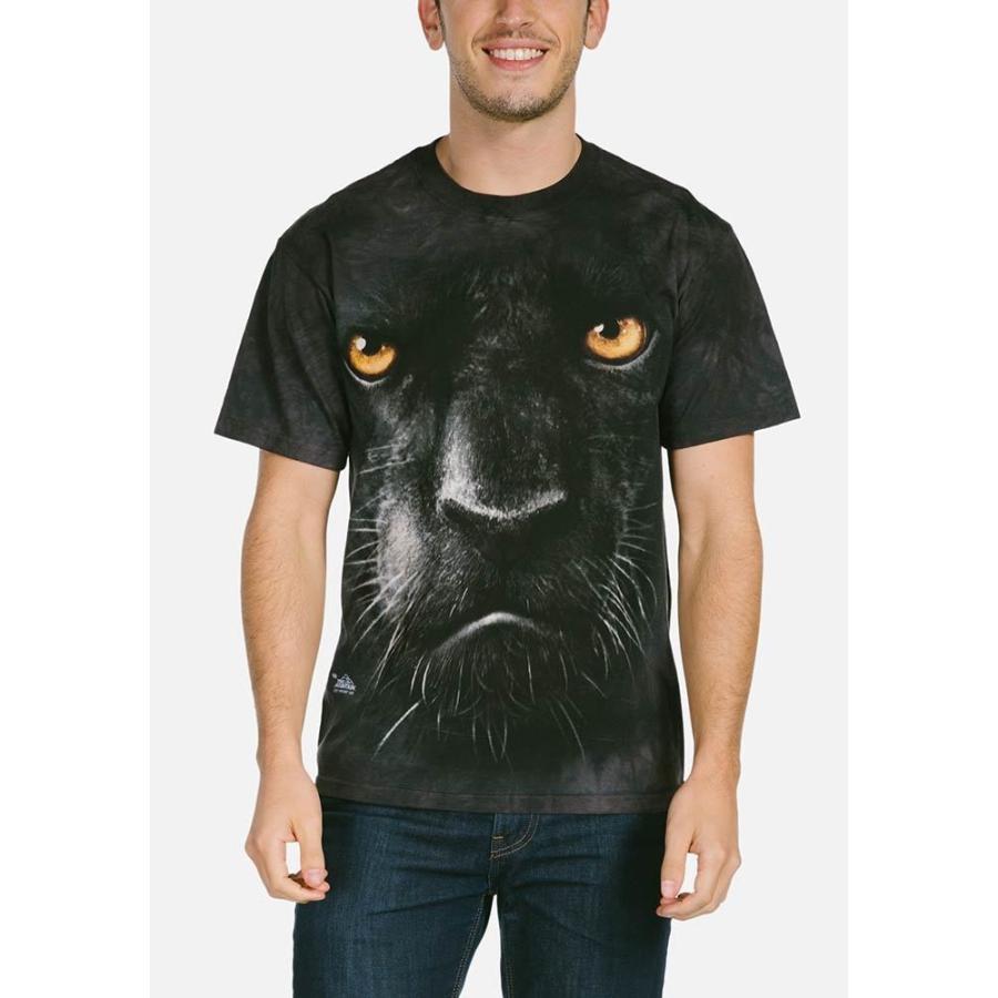 ザ・マウンテン ブラック パンサー フェイス 動物 Tシャツ ザ・マウンテン ブラック パンサー フェイス 動物 Tシャツ
