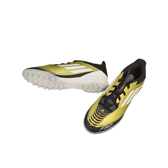 adidas (アディダス) adidas/Messi F50 League TF Kids/ゴールドメタリックXフットウェアホワイト ...