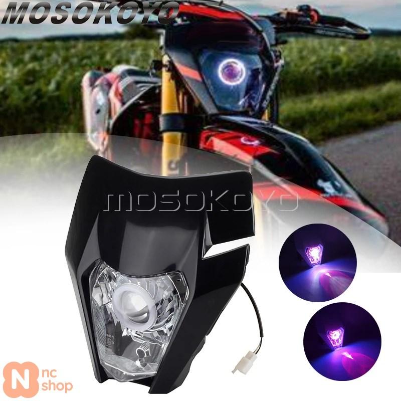 オフロードエンデューロモトクロスLEDヘッドライトヘッドランプヘッドライトランプ ハスクバーナTE125 FE250 FC TC EXC XC ...