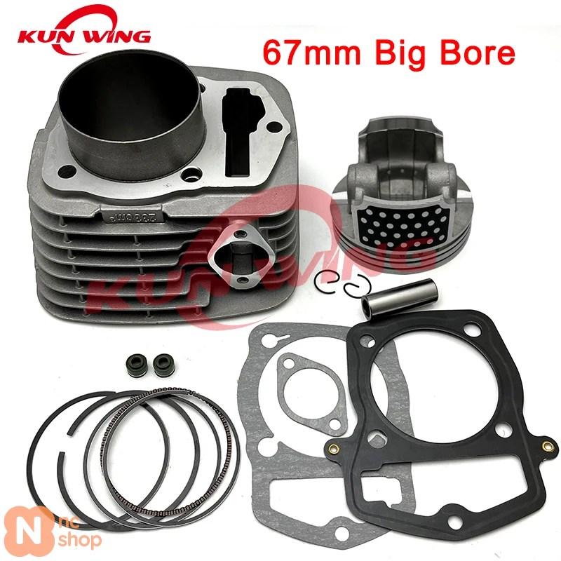 67MM 233CC ビッグボア シリンダー ピストン キット ホンダ CRF230 CRF230F CRF 230 F SL230 XR230 FTR223 SL XR 230CC エンジン ...