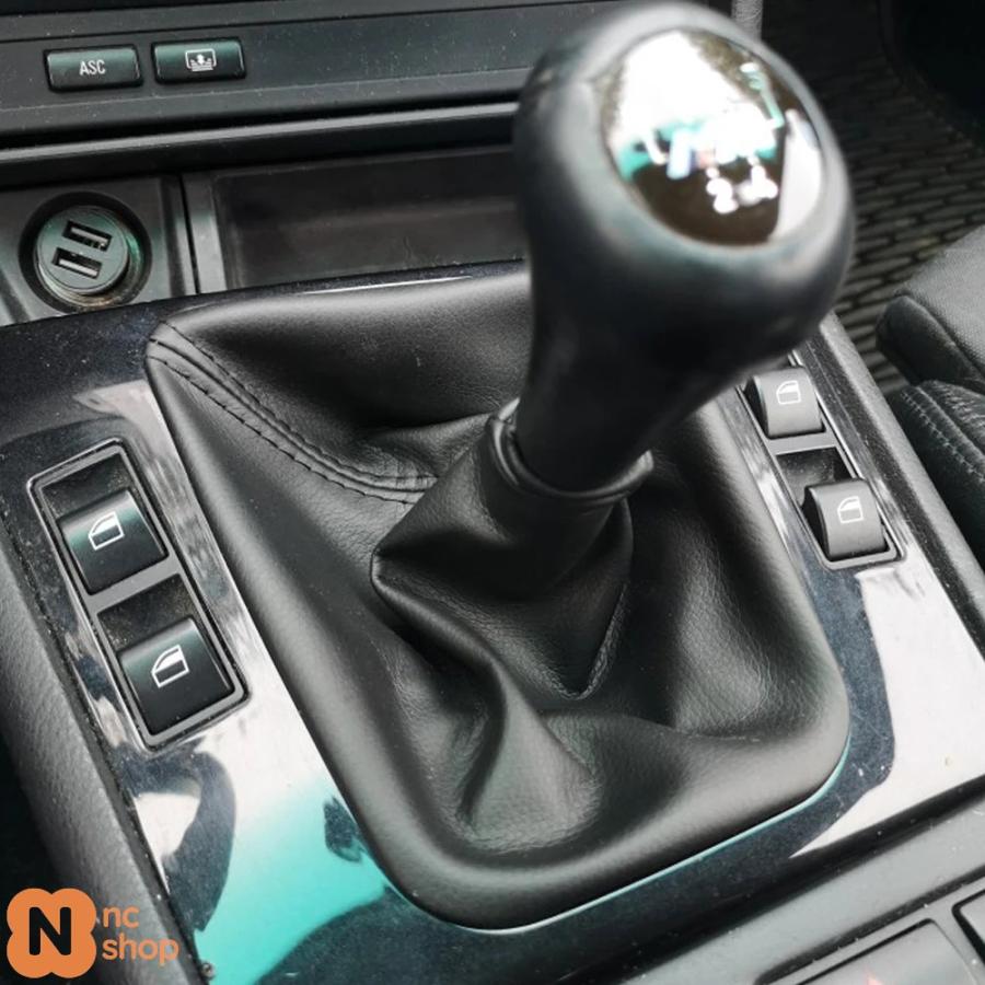 ブランド登録なし レザー マニュアル シフト ギア スティック カバー ブーツ ブラック フレーム BMW E30 E36 E39 E46 E81 E82 E87 E88 E90 E91 ...