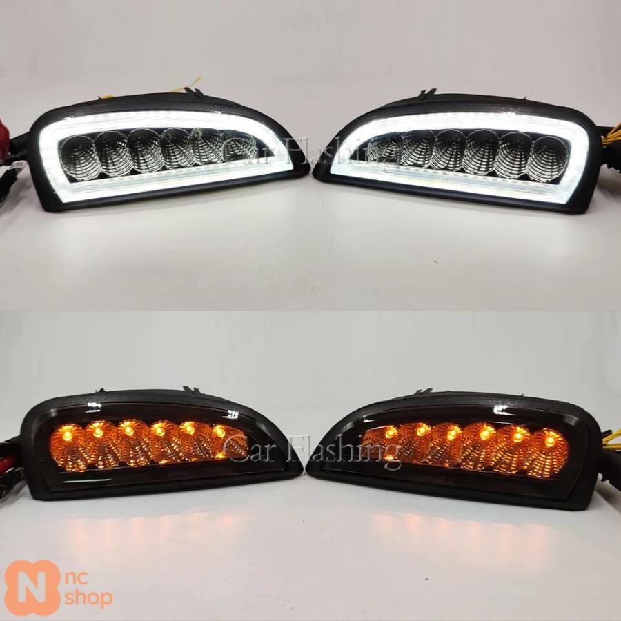 1組 ポルシェ カイエン I 957 9PA 2006 2007 2008 2009 2010用 DRL LED ウィンカー ポジションライト デイタイムランニングライト フォグランプ : エ ...