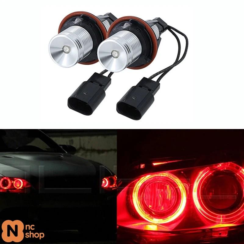 2個入り LEDエンジェルアイマーカーライトバルブ ホワイト/ブルー/レッド/グリーン/イエロー BMW E39 E53 E60 E61 E63 E64 E65 E66 E87 525I ...