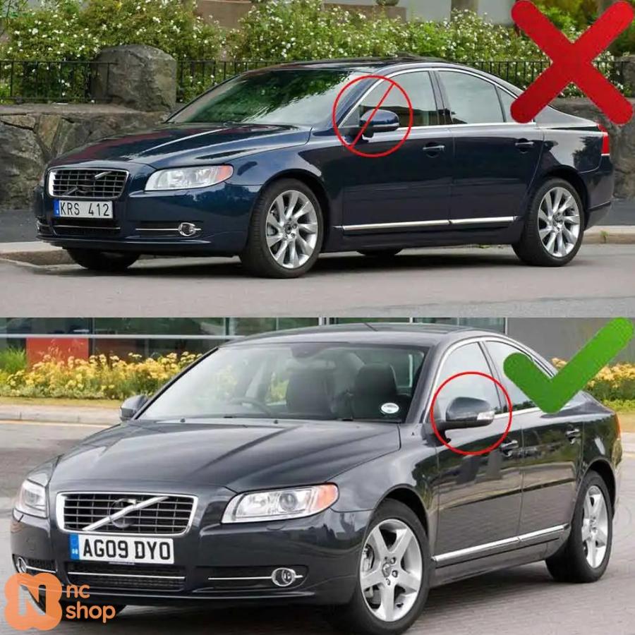 ブランド登録なし カーサイドミラーカバーキャップ ボルボ C30 S80 S40 V50 V70 39850573 39850593 サイドリアビューミラーカバーキャップ カーボンカラー ...