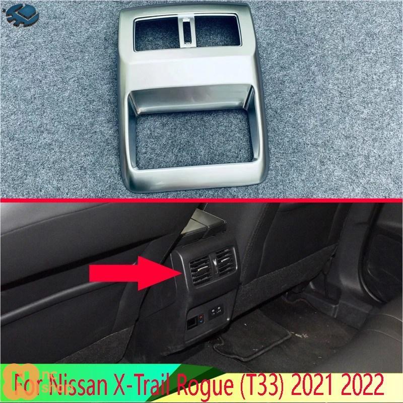 日産 X-TRAIL ROGUE T33 2021 2022 カーアクセサリー ABS クロームメッキ アームレストボックス リアエアベントフレームトリムカバー : エヌシーショップ - 通販 ...