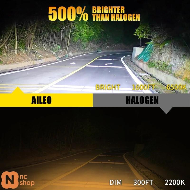 AILEO 2個セット H13 LEDヘッドライト 9008 9004 HB1 9007 HB5 HI/LOビーム LEDカーヘッドライトバルブ 36000LM 超明 6000K ターボCSP ...