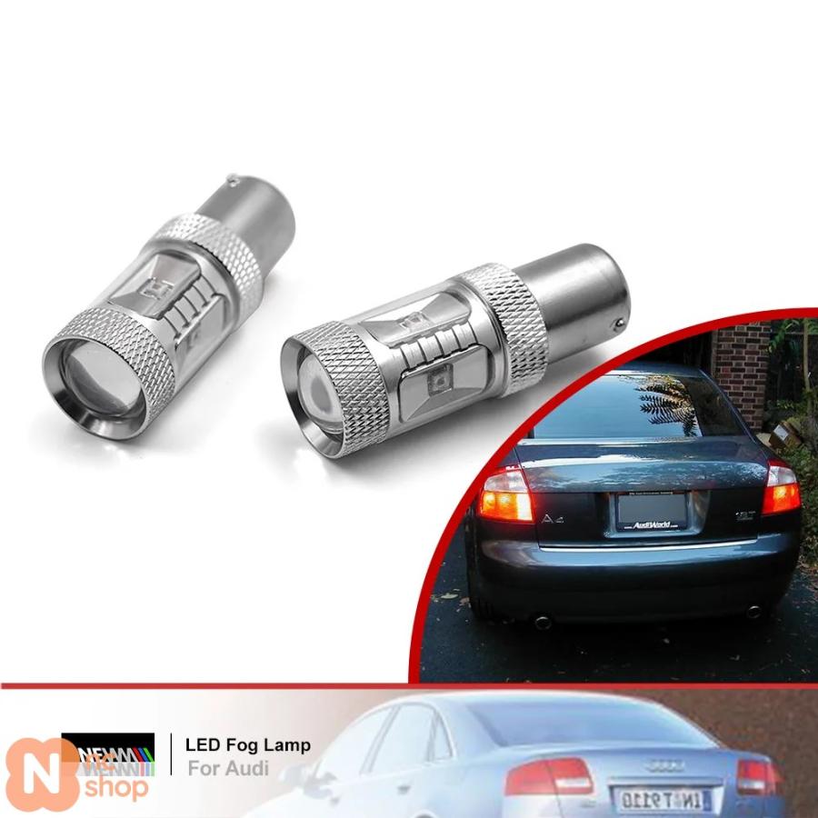 【並行輸入品】アウディ A1 A3 A4 B5 B6 B7 B8 A6C5 C6 C7 A8 BA15S 1156 P21W 1 個 赤色 LED リアフォグランプ電球 CANBUS ...