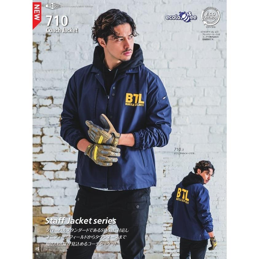 BURTLE バートル コーチジャケット 710 （ユニセックス）サイズ S〜3XL軽量防寒 男女兼用 耐久撥水防風 エコロジー作業着 アウター ジャンパー : ネアス Yahoo!shop ...