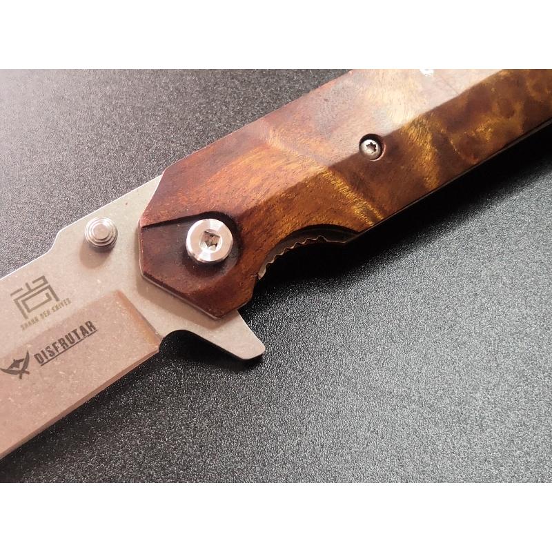 DISFRUTAR LORENZO DC53 STEEL ディスフルタール ロレンゾ アウトドアナイフ キャンピングナイフ フォールディングナイフ 登山 狩猟 釣り シャドウウッド ...