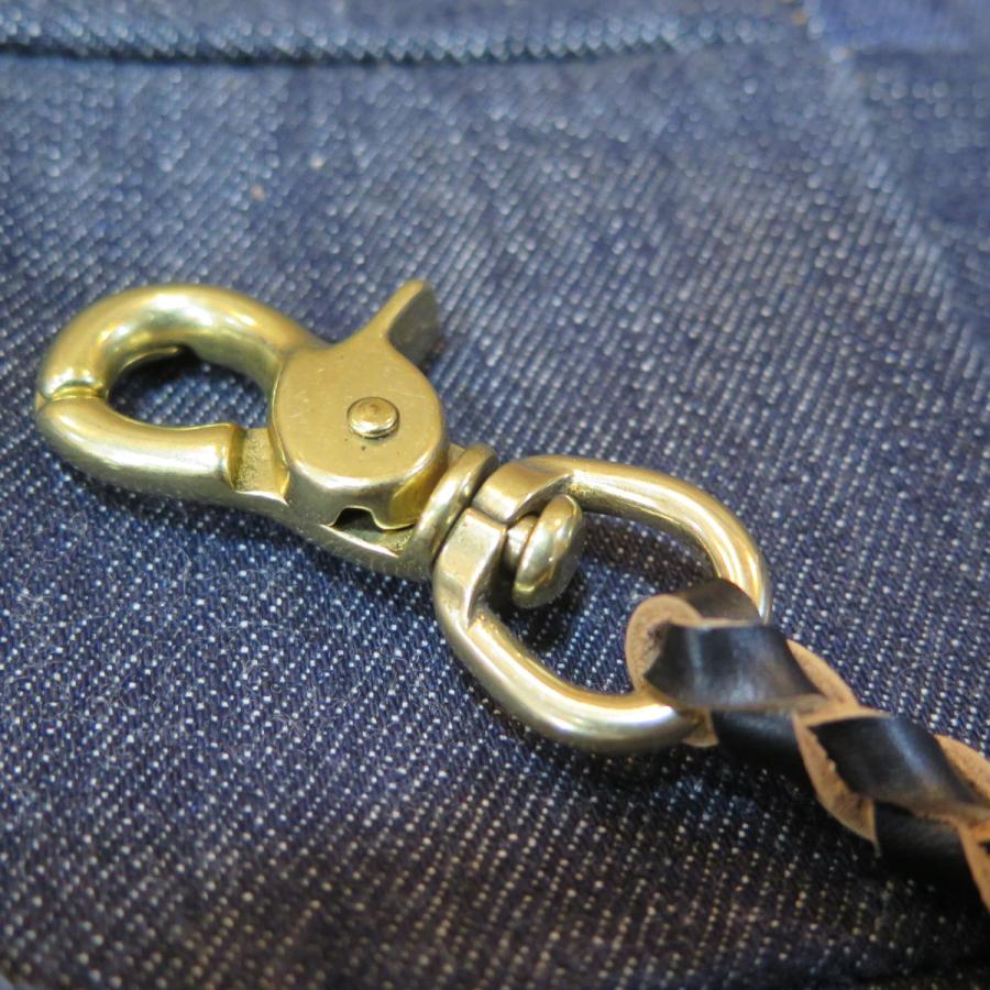 【kiwami Leather wallet Rope】 ”極み”Black茶芯ウォレット 四つ編みロープ 刻印入り Neat Style ...