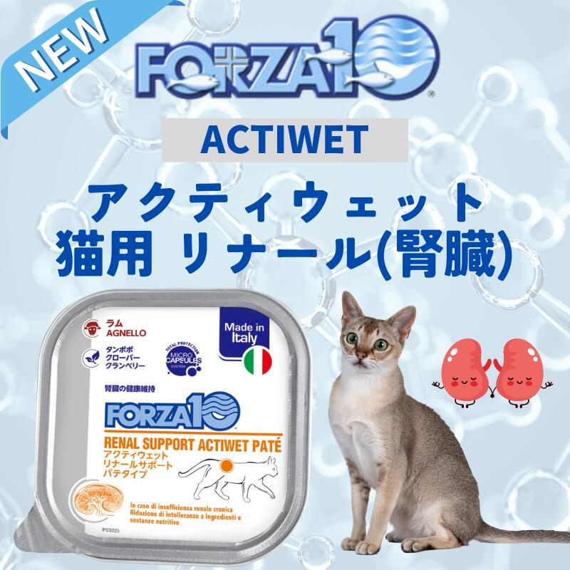 active（FORZA10） フォルツァ10 猫 アクティブライン アクティウェット リナール ラム 腎臓ケア 慢性腎不全猫用 療法食 ウェットフード 100g 1個 : ネコイロYahoo ...