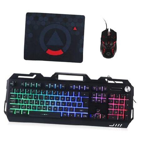 ARTIBETTER 1 Set Mechanical Keyboard Mouse Computer Wired Gaming and 並行 ...