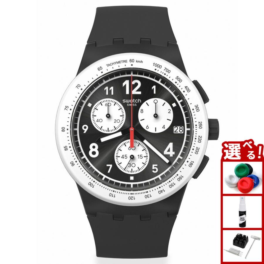 Swatch swatch スウォッチ 腕時計 オリジナルズ ORIGINALS NOTHING BASIC ABOUT BLACK クロノグラフ SUSB420 : neelセレクトショップ ...