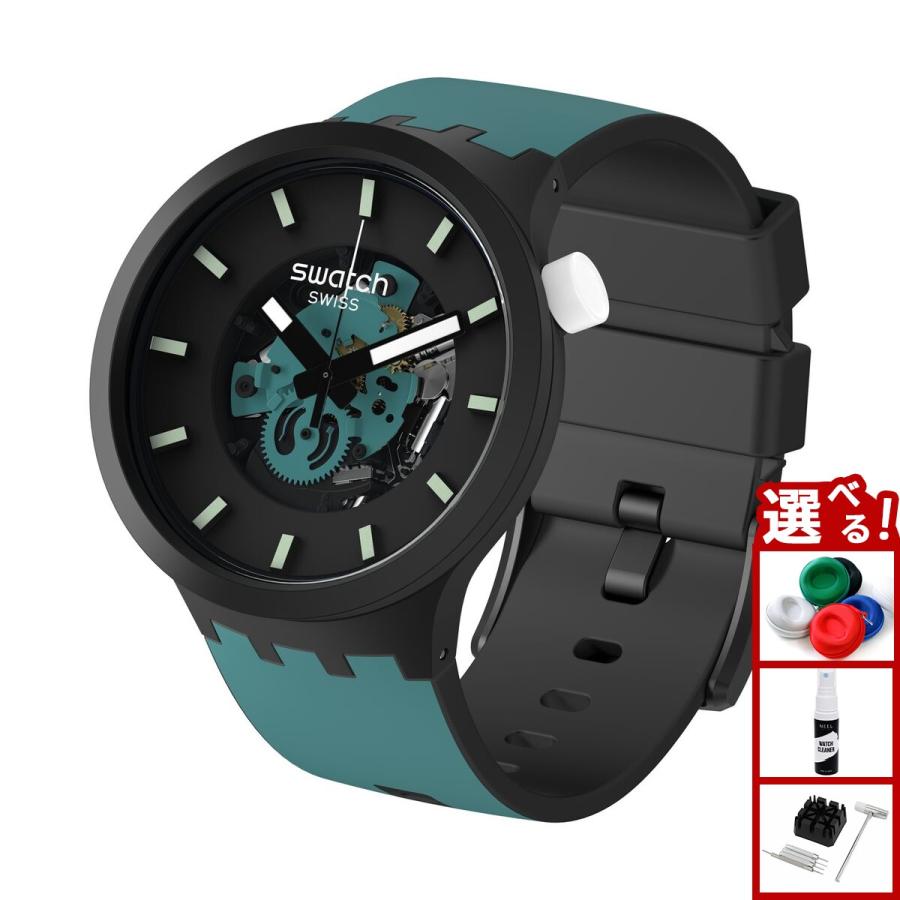 BIG BOLD swatch スウォッチ 腕時計 オリジナルズ ブラック BIOCERAMIC TRAVEL BY DAY MONTHLY ...