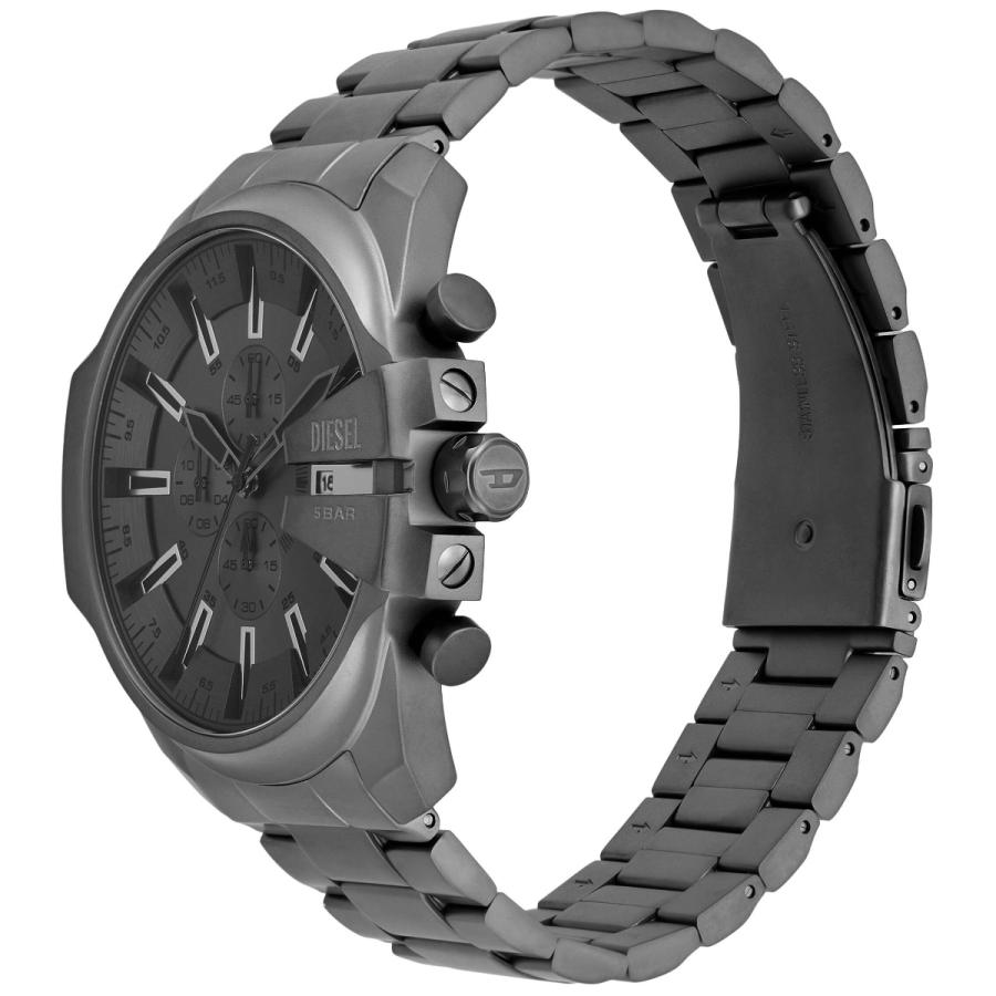 ディーゼル DIESEL 腕時計 MEGA CHIEF SLIM クロノグラフ ガンメタル ステンレススチールウォッチ DZ4676 ...