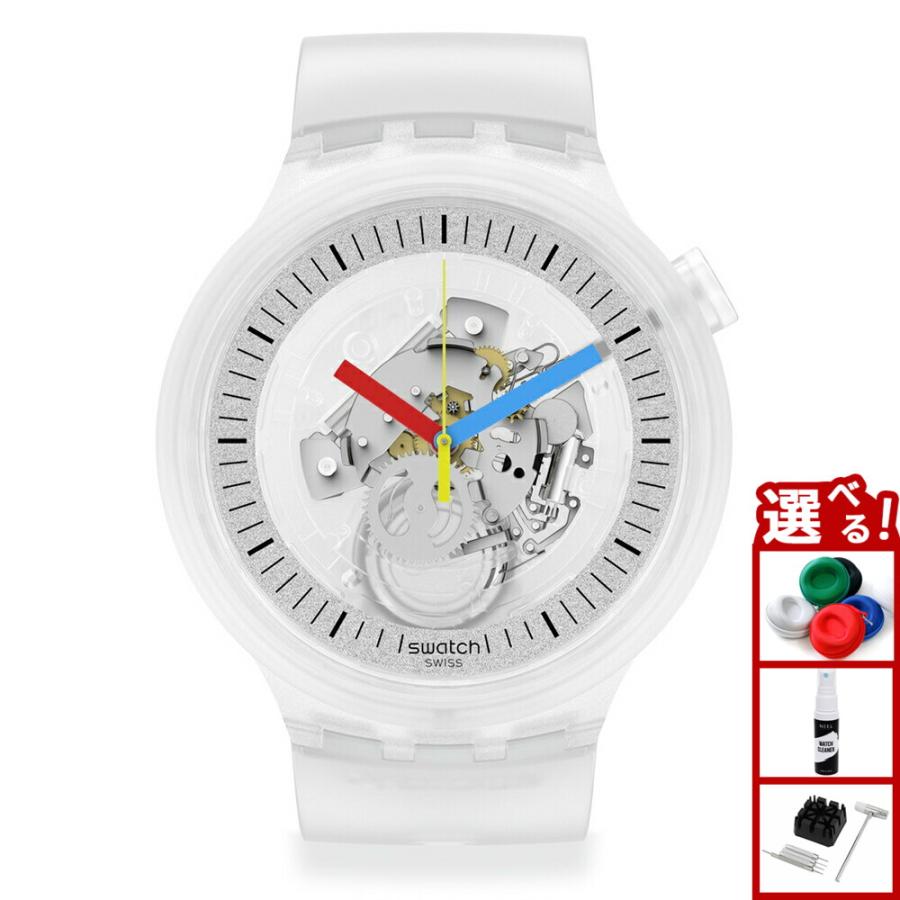 swatch スウォッチ 腕時計 メンズ レディース ビッグボールド クリアリーボールド BIG BOLD SB01K100 ...