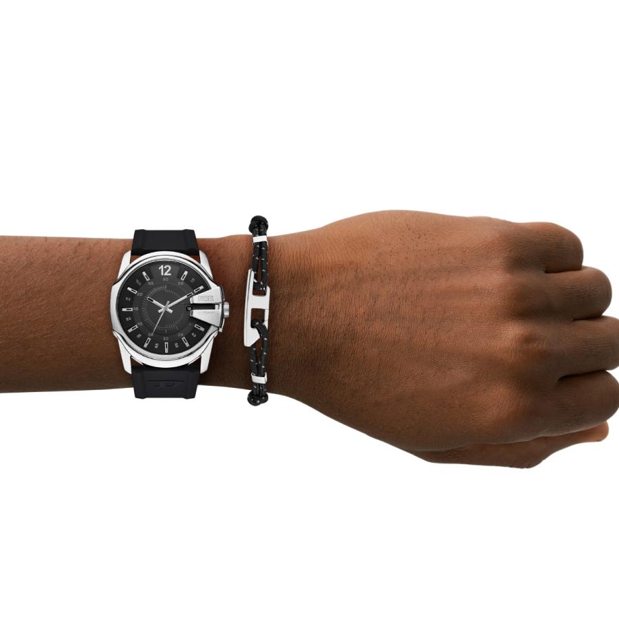 DIESEL（ディーゼル） （ノベルティー付き）ディーゼル 腕時計 メンズ MASTER CHIEF シリコンウォッチ DZ4700SET ...